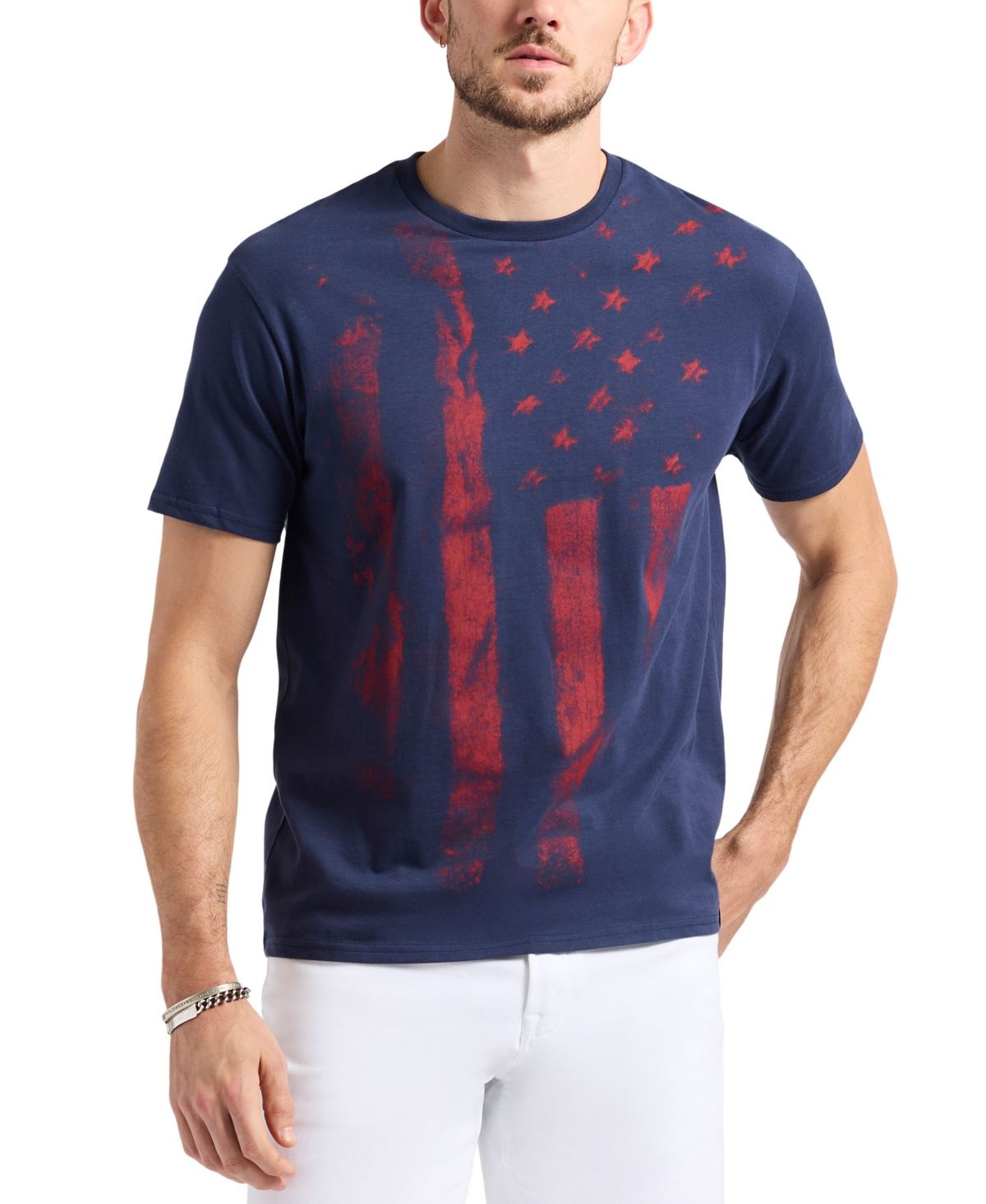 Click here for Mens Talla Short Sleeve American Flag Graphic Crew... prices