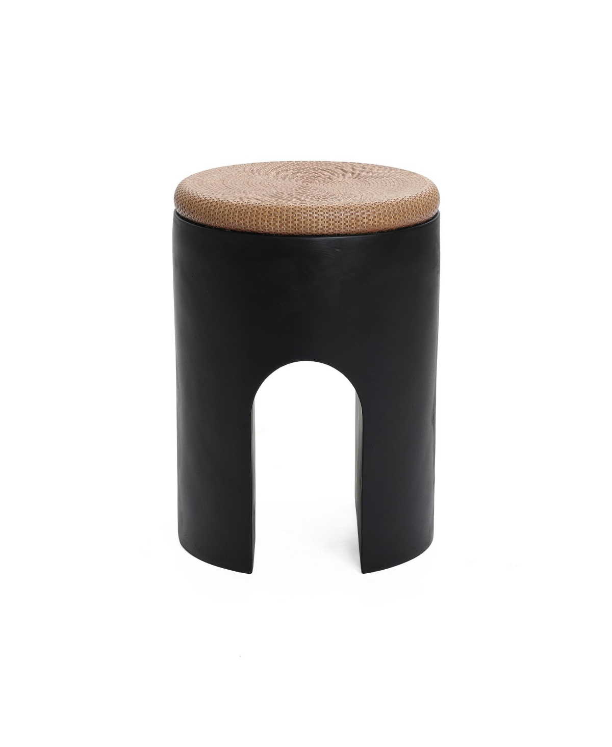 Click here for LuxenHome Black with Natural Rattan Finish Cement... prices