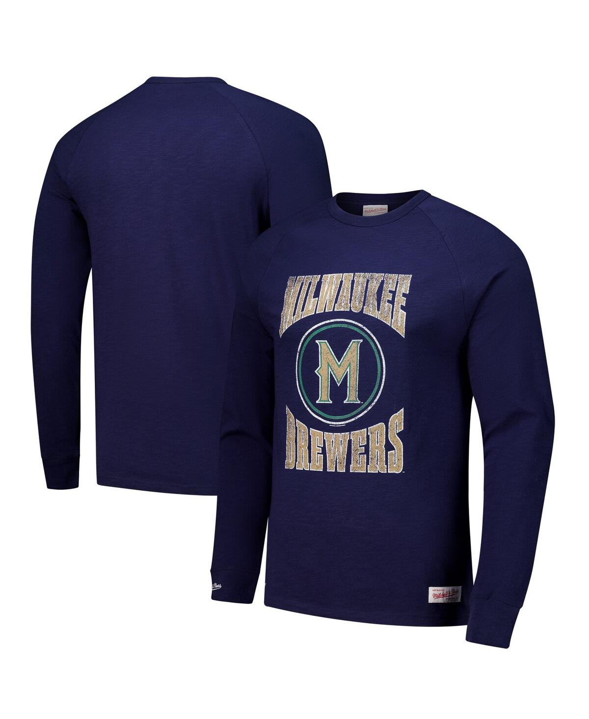 Click here for Mitchell & Ness Mens Navy Milwaukee Brewers Arched... prices