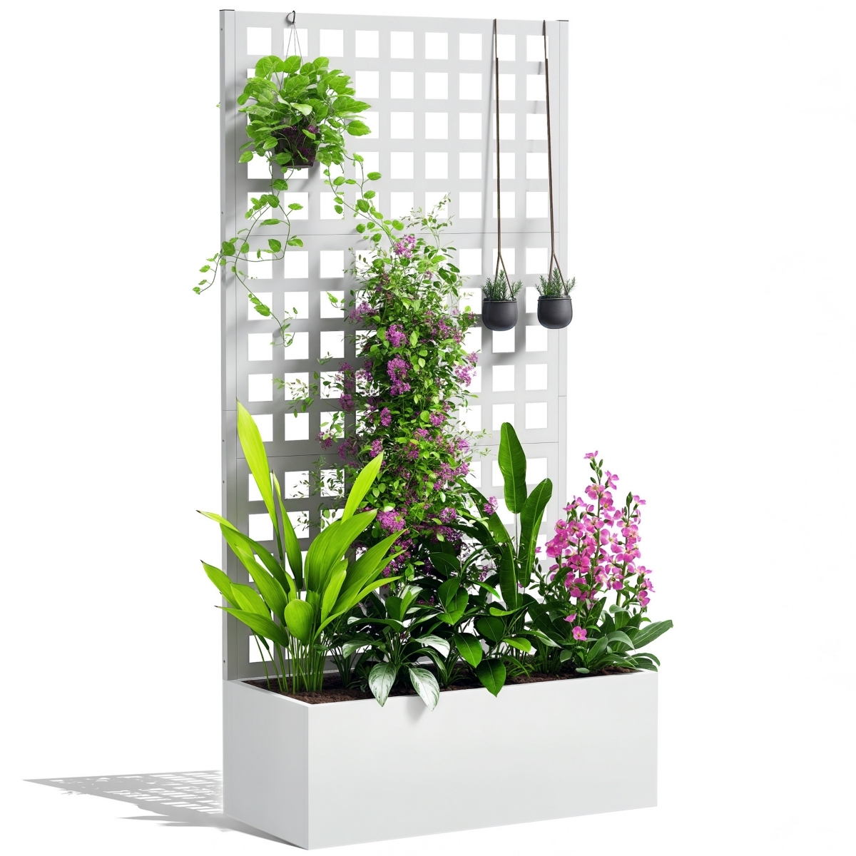 Click here for Outsunny Metal Planter Box with Trellis  Drain Hol... prices