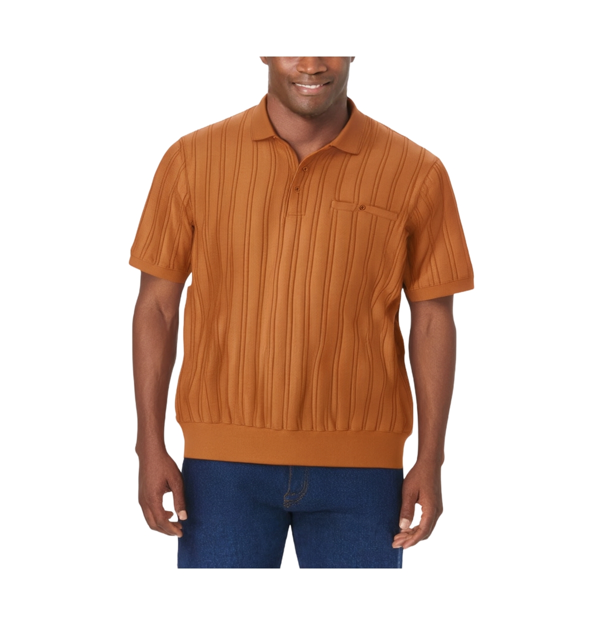 Click here for KingSize Big & Tall No Tuck Polo Shirt - Ginger prices