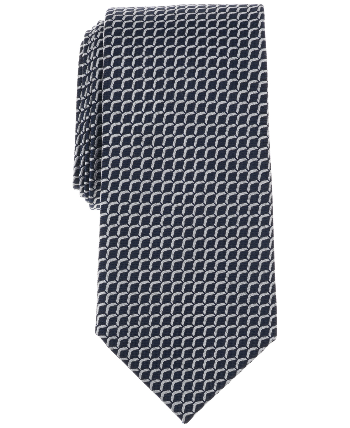 Click here for Michael Kors Mens Sandler Geo-Pattern Tie - Navy prices