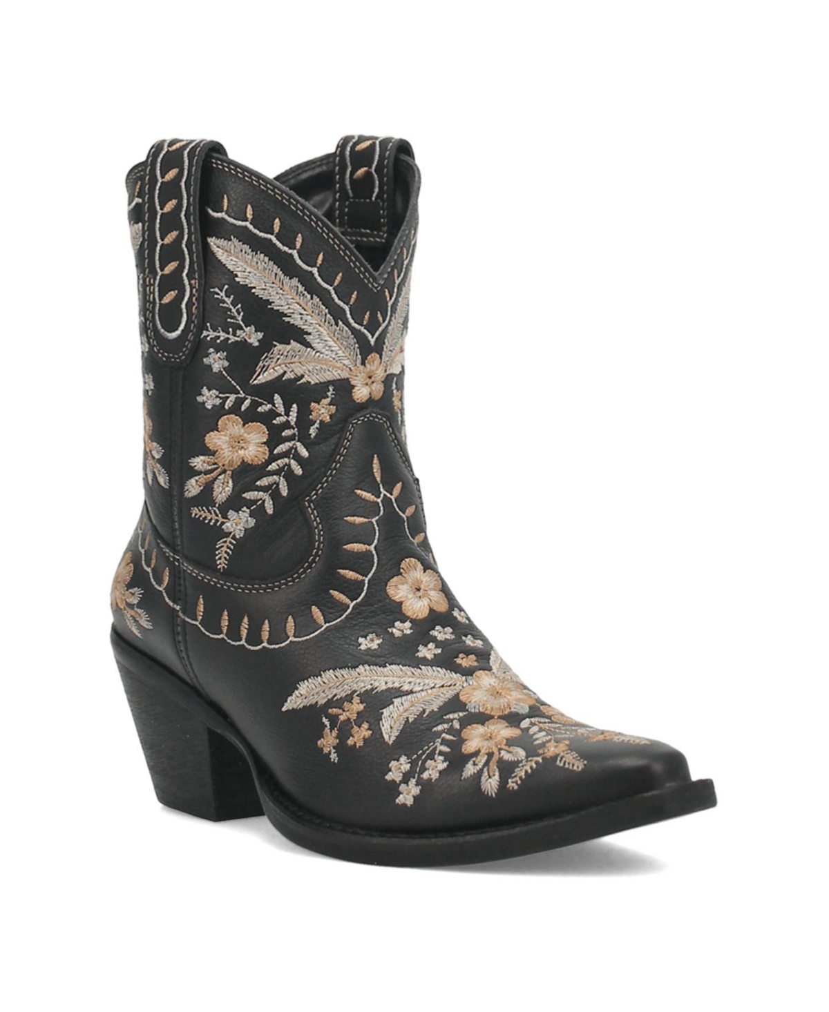 Click here for Dingo Womens Primrose Leather Booties - Black prices