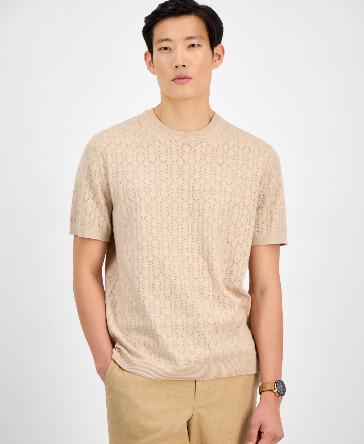 Click here for Alfani Mens Textured Sweater T-Shirt  Exclusively... prices