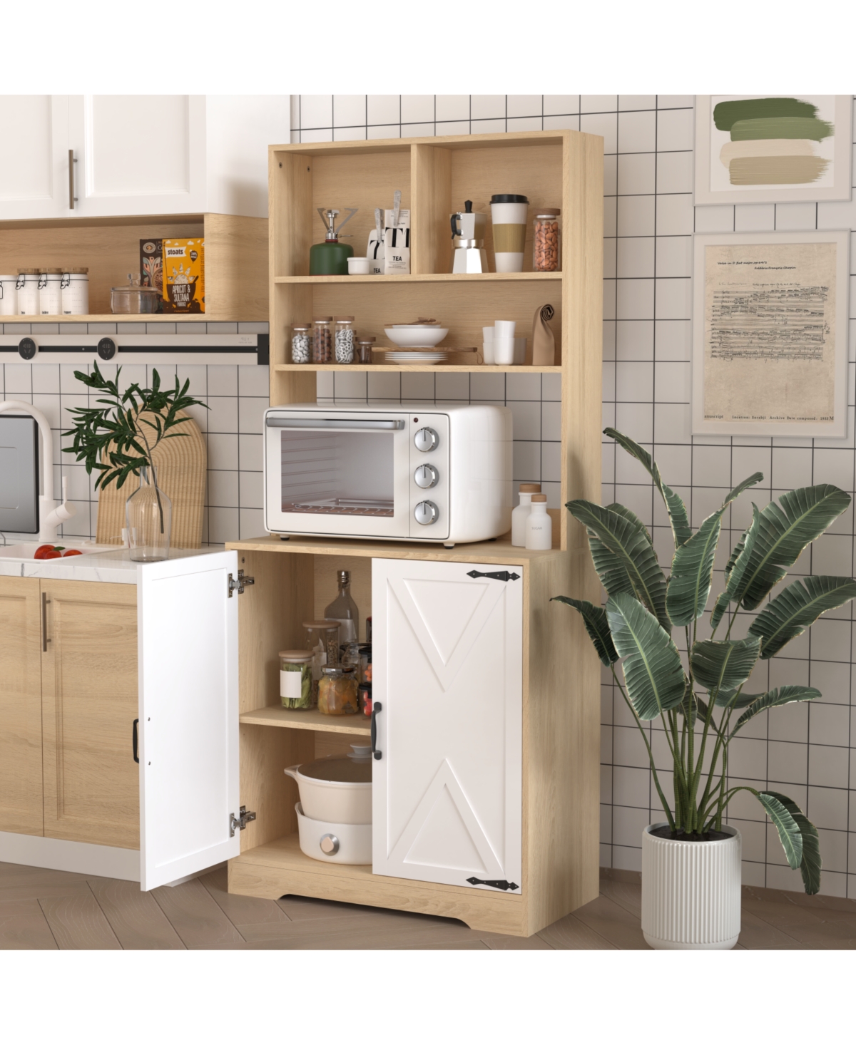 Click here for Streamdale Freestanding Pantry Cabinet with 2 Door... prices