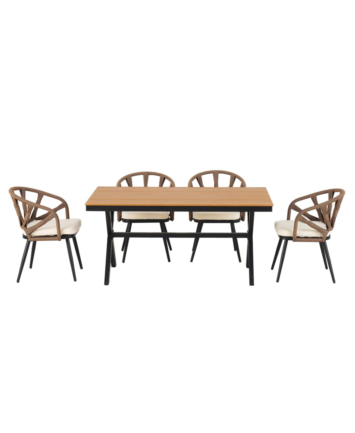 Click here for Mondawe Contemporary Outdoor Set with Pe Rattan Ch... prices