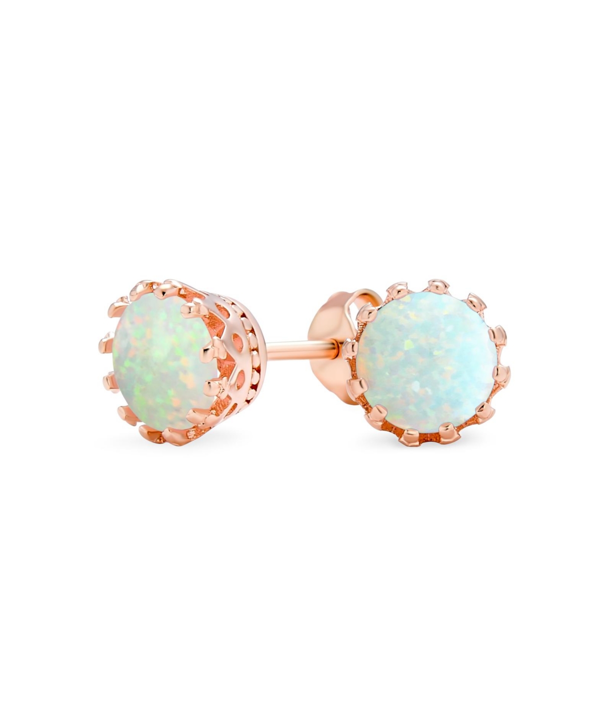 Click here for Bling Jewelry Crown Set Opal Solitaire Stud Earrin... prices