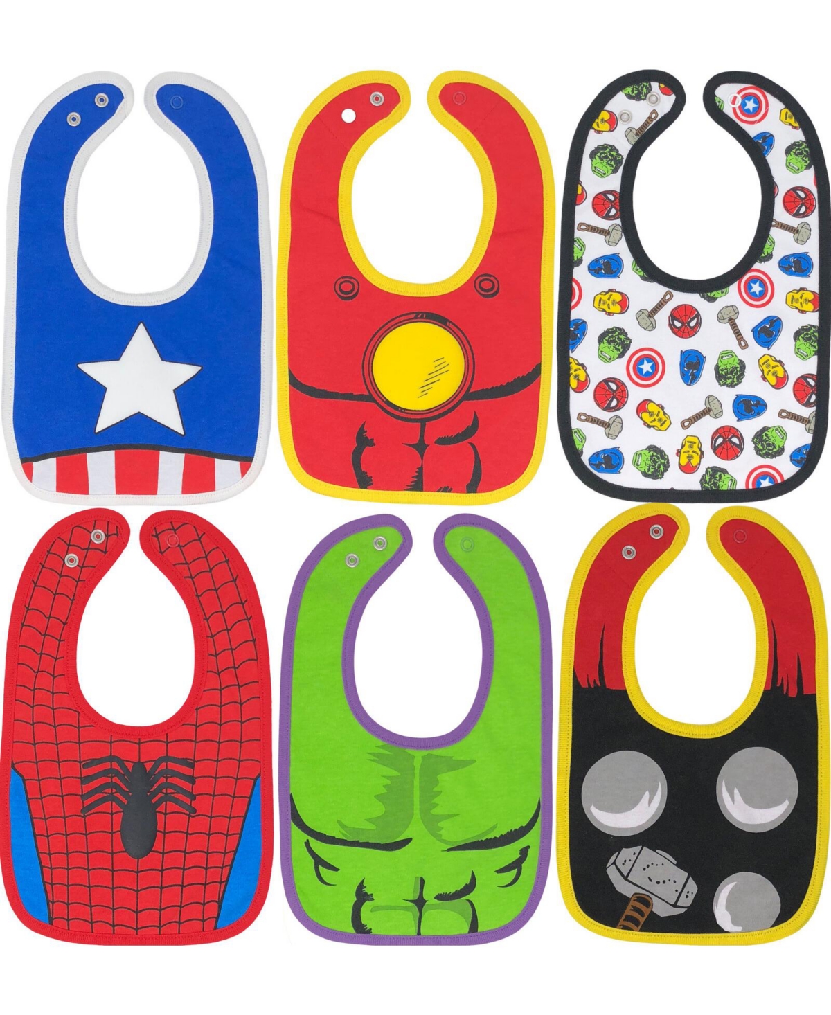 Click here for Spider-Man Marvel Avengers 6 Pack Bibs - Avengers prices