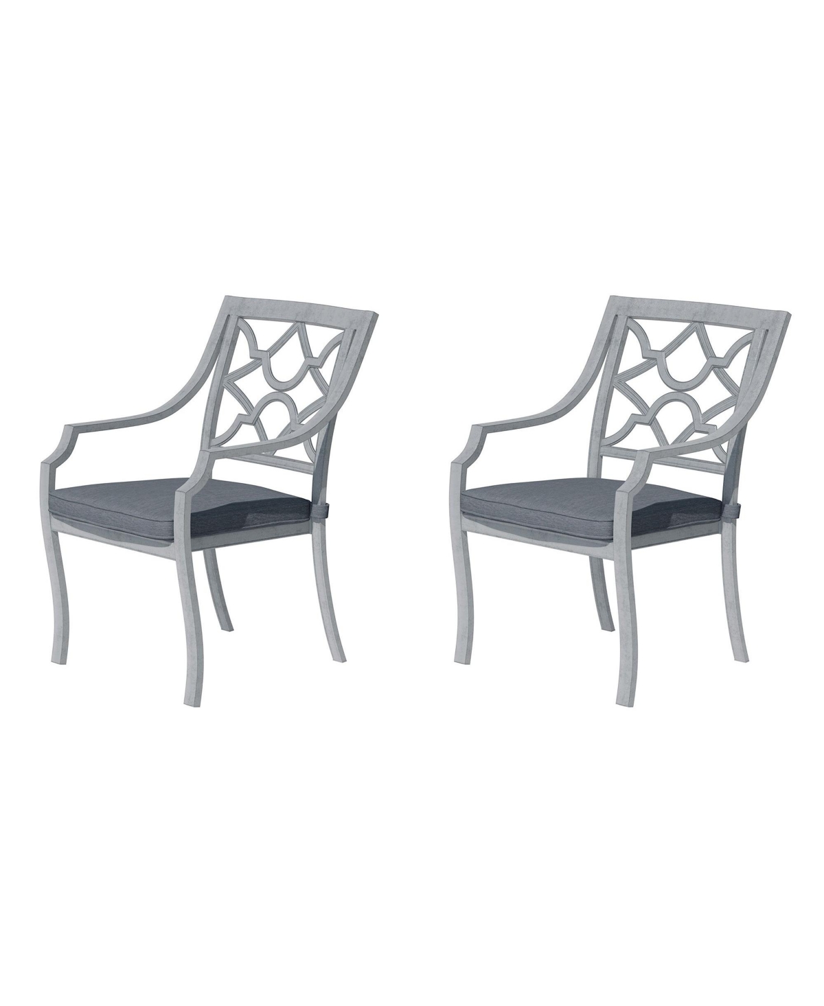 Click here for 2 Piece Cast Aluminum Outdoor Dining Patio Chairs;... prices