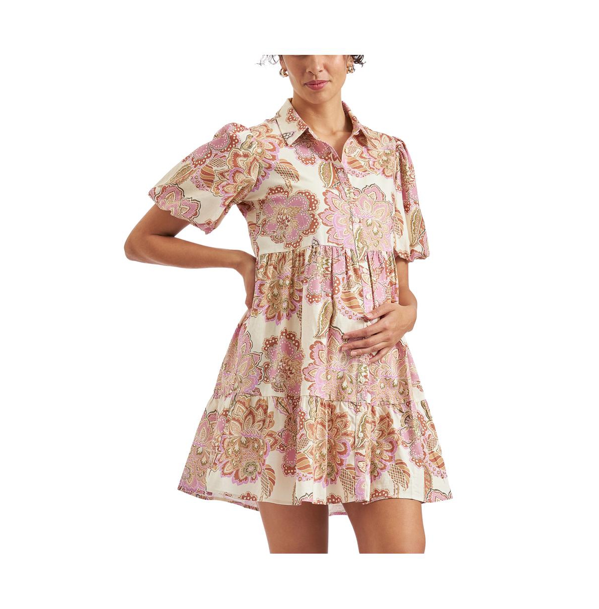 Click here for Ripe Maternity Maternity Ripe Hope Linen Dress - N... prices