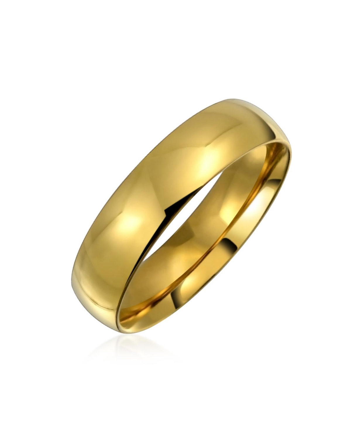 Click here for Bling Jewelry Plain Simple Dome Comfort Fit 5MM Ba... prices