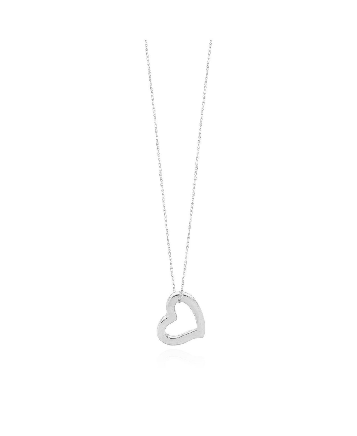 Click here for The Lovery Gold Open Heart Necklace 14K White Gold... prices