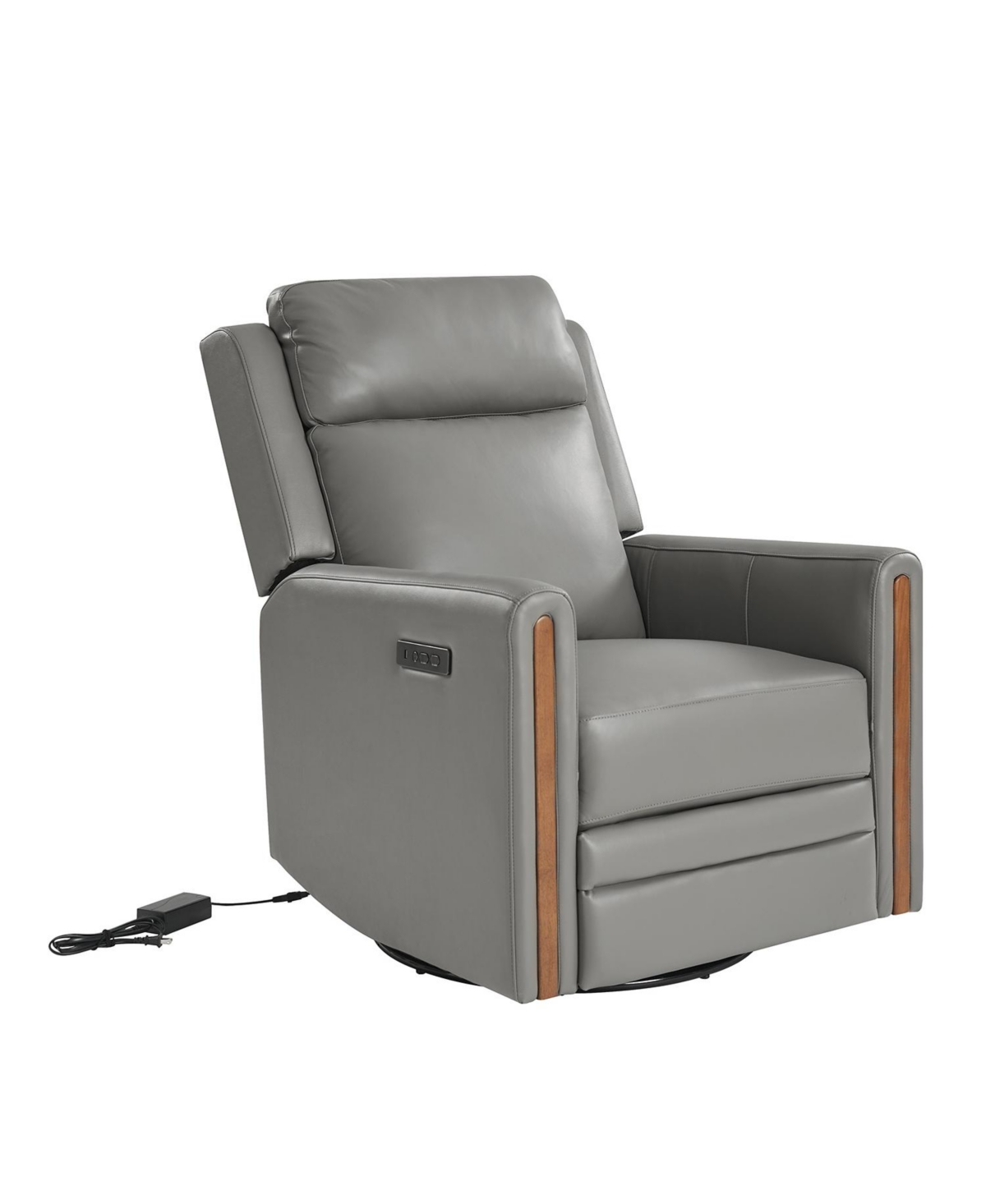 Click here for Jaime Genuine Leather Swivel Power Recliner Built-... prices