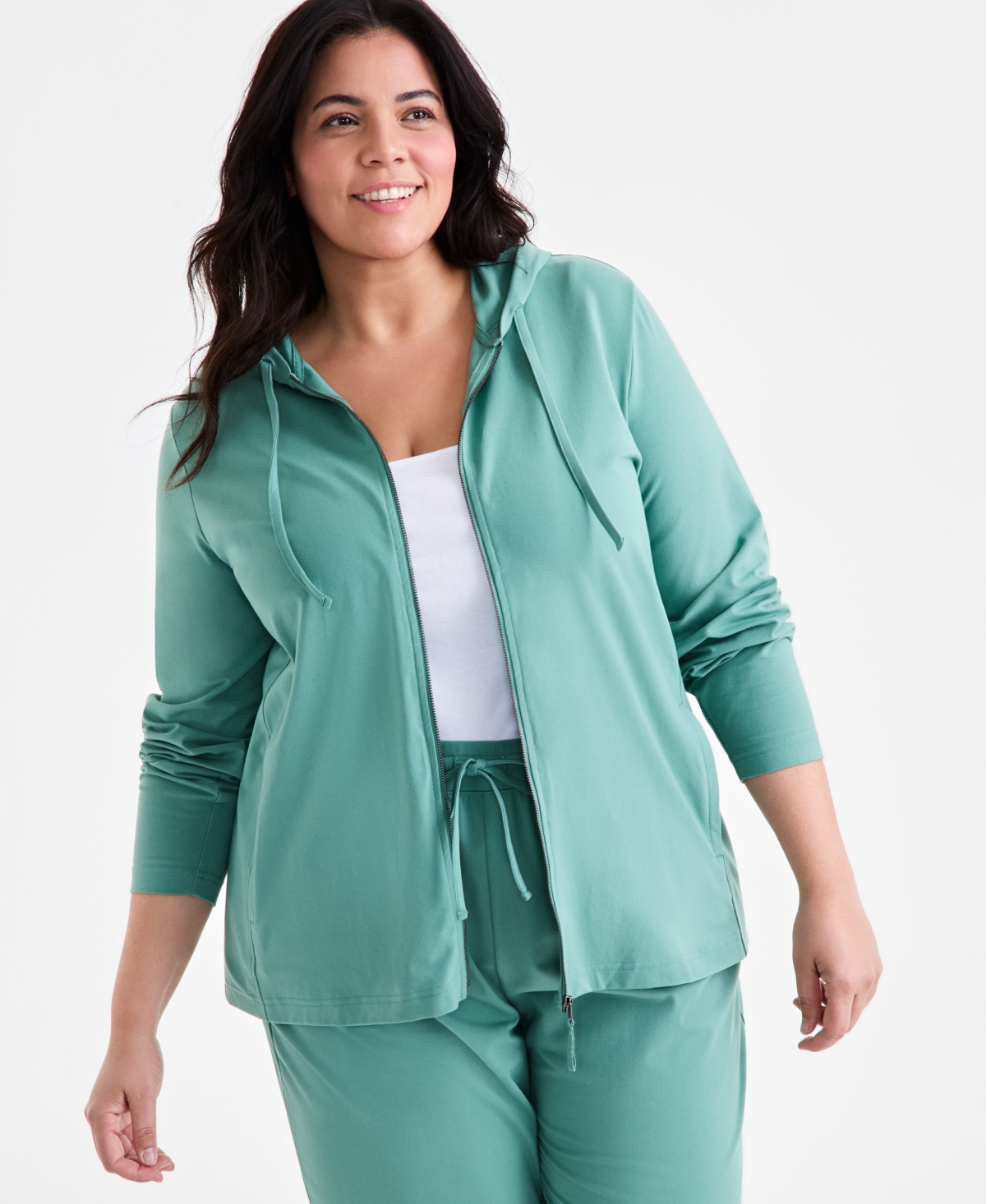 Click here for Style & Co Plus Size Zip-Up Hooded Sweatshirt  Exc... prices