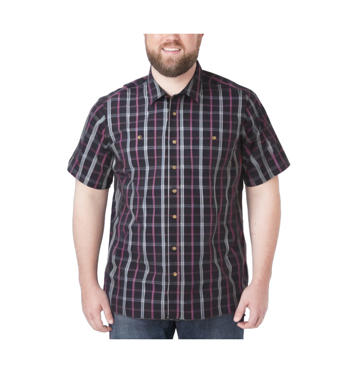 Click here for KingSize Big & Tall Check Short-Sleeve Sport Shirt... prices