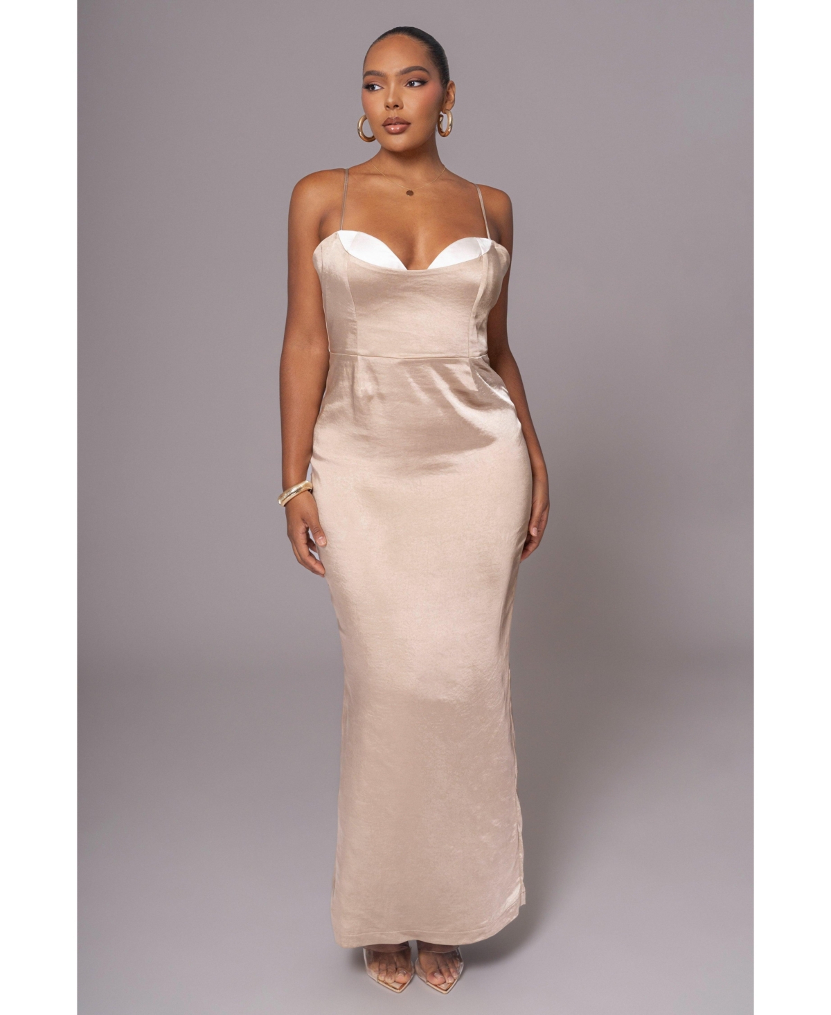 Click here for Jluxlabel Womens Moment In Time Maxi Dress - Taupe prices