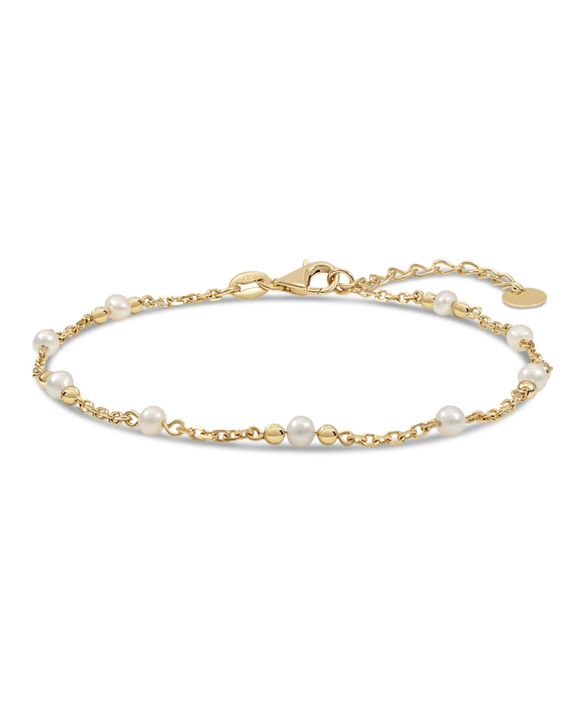 Click here for Devata Freshwater Pearl Chain Bracelet in 14K Gold... prices