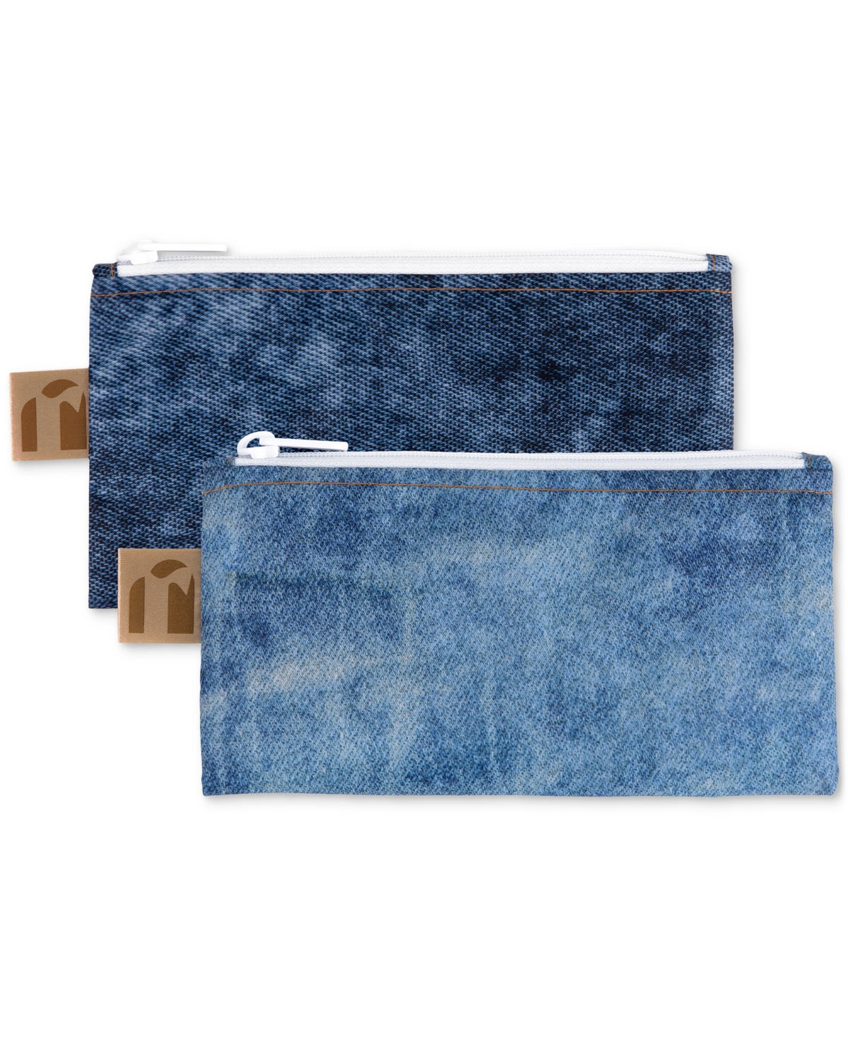 Click here for Bumkins Denim-Print Small Snack Bags  2 Pack - Nav... prices