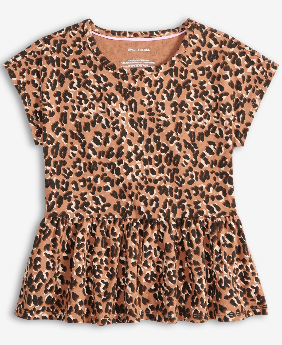 Click here for Epic Threads Little & Big Girls Leopard-Print Pepl... prices
