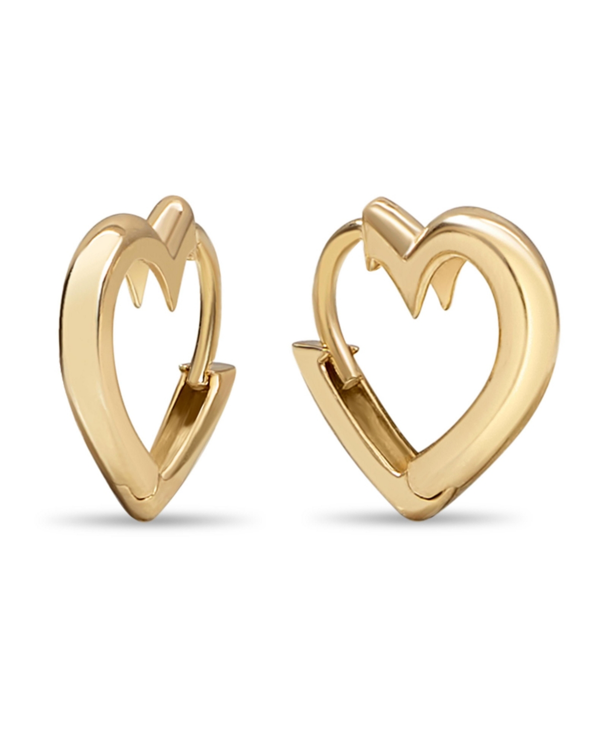 Click here for Devata Heart Hoop Earrings in 14K Gold  approx. 2.... prices