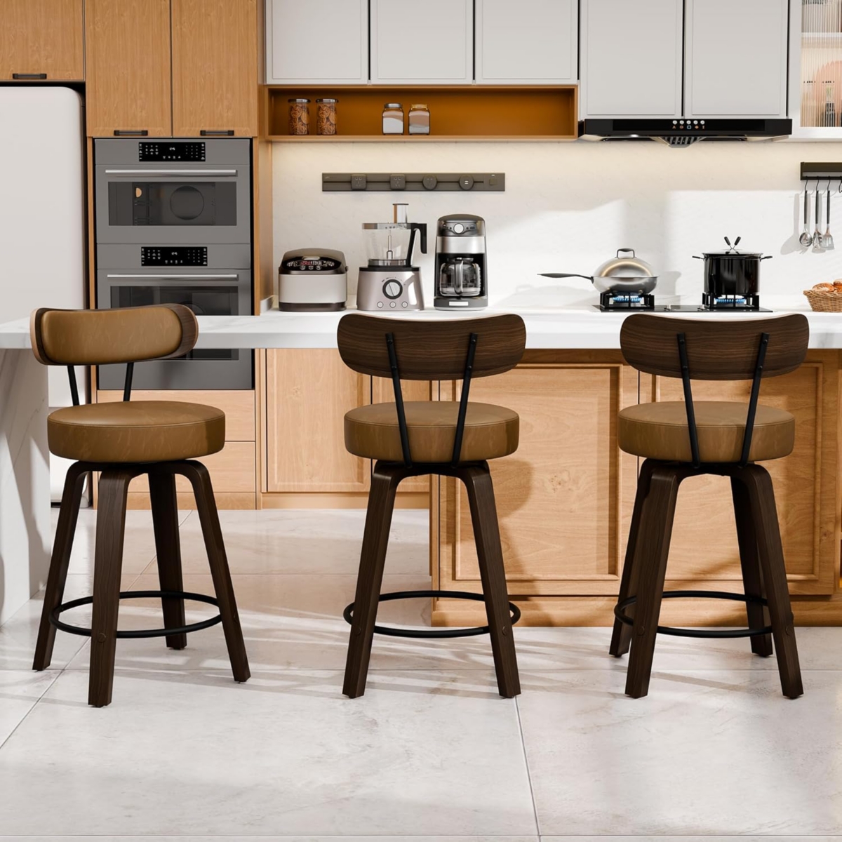 Click here for Dyhome 24 inches Bar Stools Set of 3  Modern Count... prices