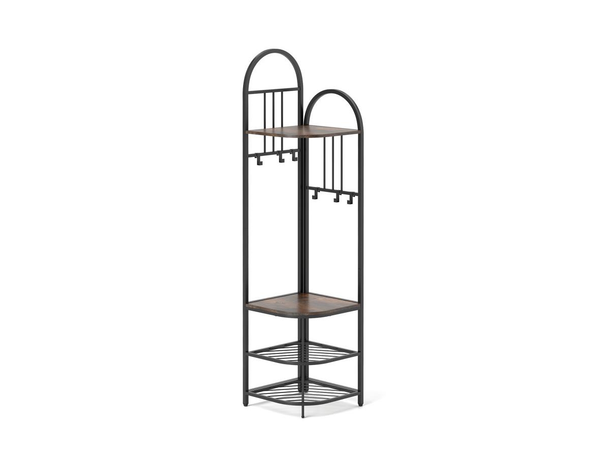 Click here for 4-Tier Corner Hall Tree with Shoe Storage Bench &#... prices