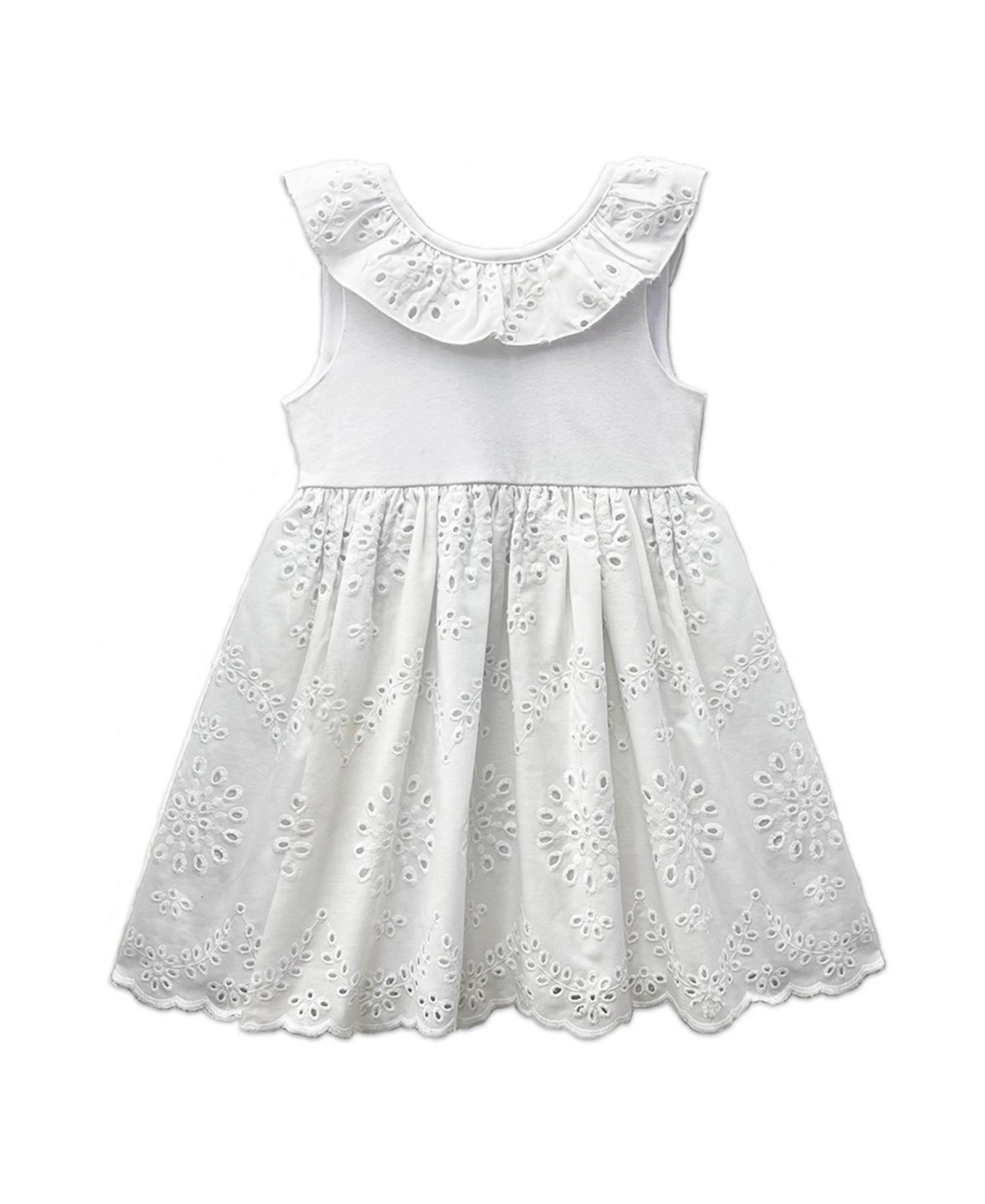 Click here for Blueberi Boulevard Baby Girls Ruffle Trim Eyelet D... prices