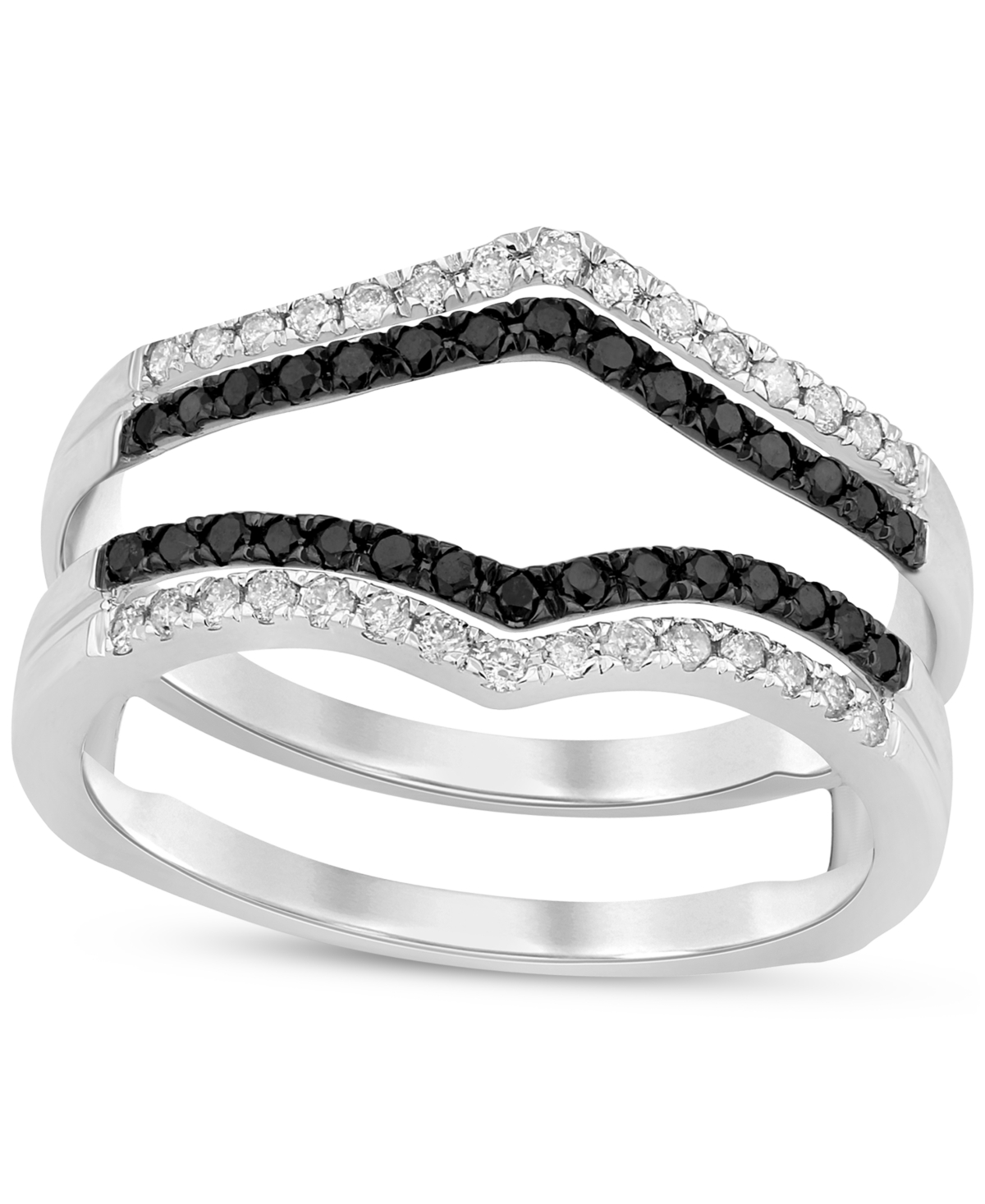 Click here for Black & White Diamond Guard Ring (3/8 ct. t.w.) in... prices