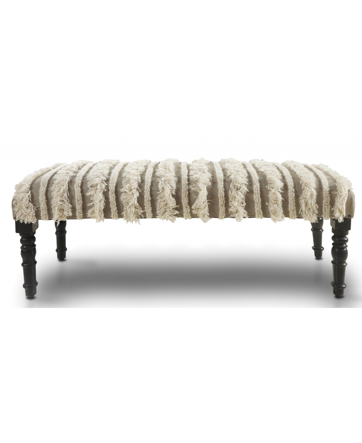 Click here for Modern Upholstered Bench with Black Legs and Strip... prices