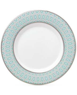 Brian Gluckstein by Lenox Clara Aqua Bone China Can Saucer - Macy's