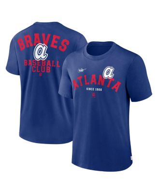 Nike Men's Royal Atlanta Braves Cooperstown Collection Rewind Slogan T ...