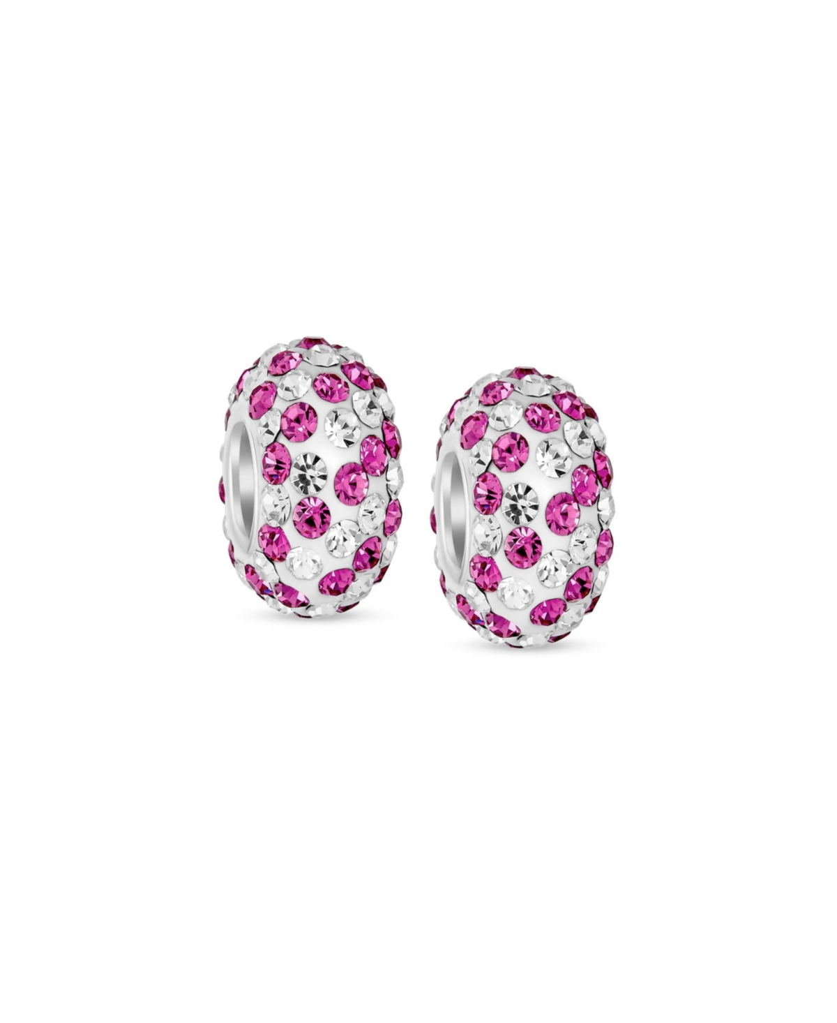 Click here for Bling Jewelry Set of 2 Stripe Pave Crystal Charm B... prices
