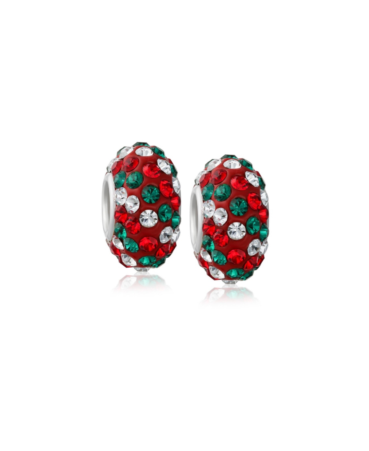 Click here for Bling Jewelry Set of 2 Stripe Pave Crystal Charm B... prices
