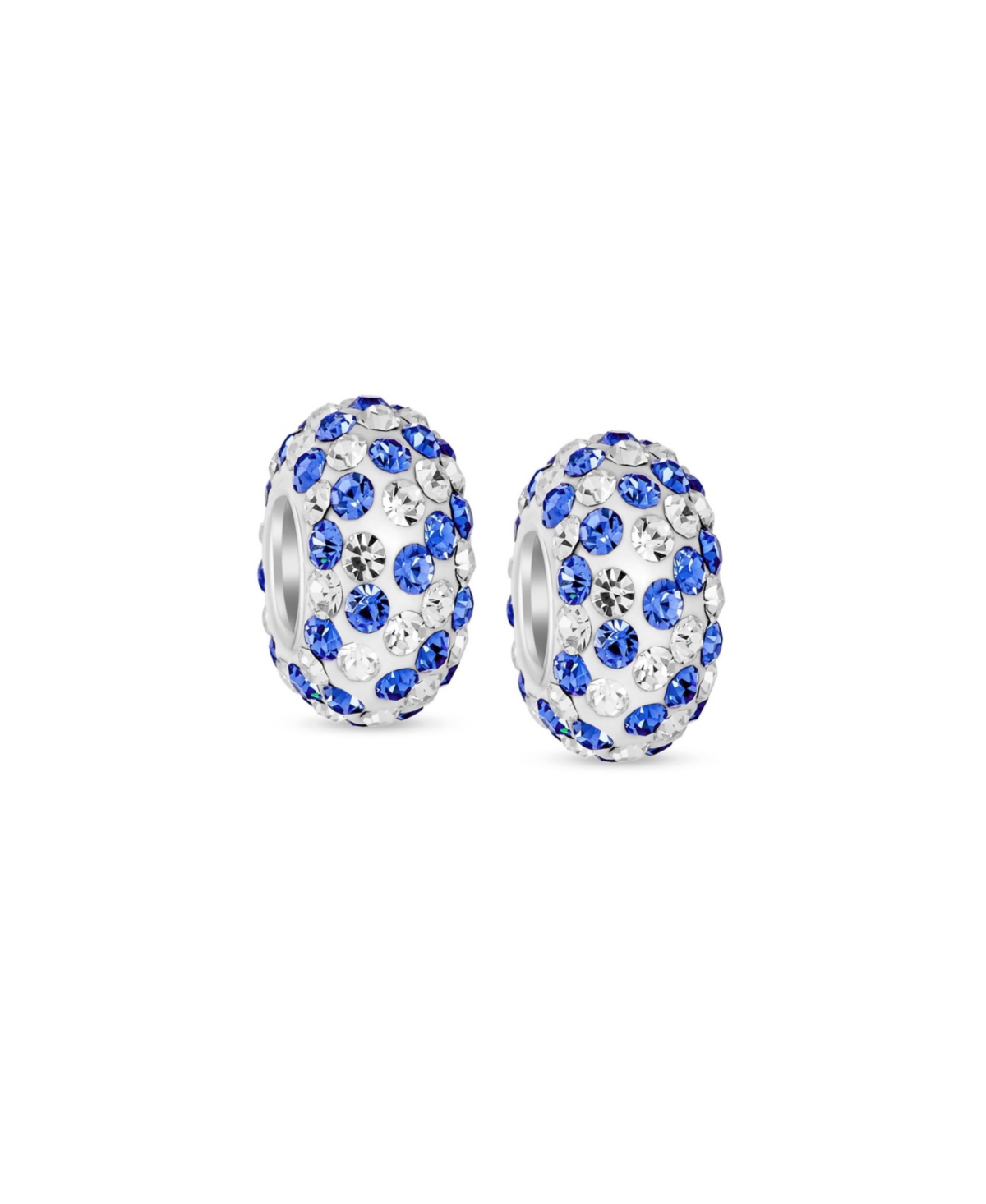 Click here for Bling Jewelry Set of 2 Stripe Pave Crystal Charm B... prices