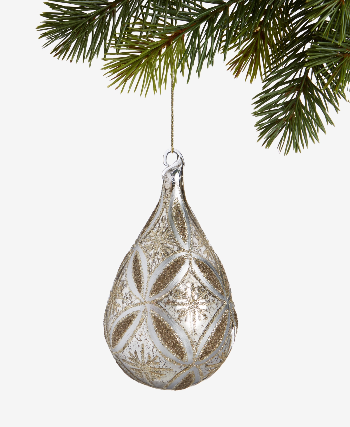 Click here for Holiday Lane Blessed Gold-Tone Glass Drop Ornament... prices