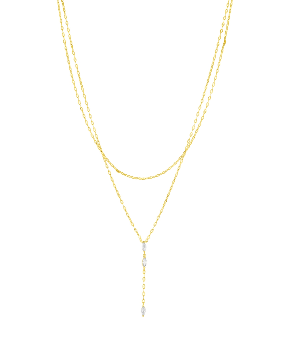 Click here for And Now This Cubic Zirconia Double Layer Y Necklac... prices