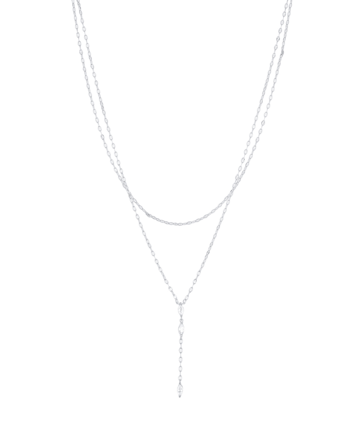 Click here for And Now This Cubic Zirconia Double Layer Y Necklac... prices