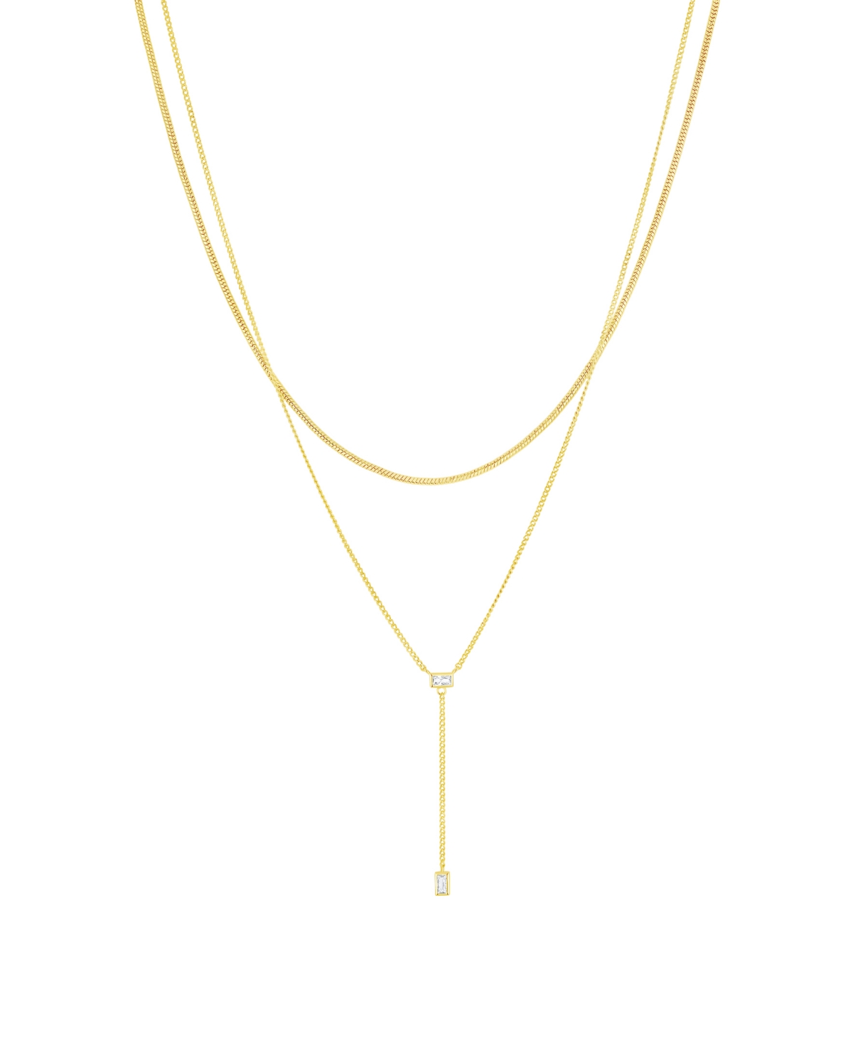 Click here for And Now This Cubic Zirconia Double Layer Y Necklac... prices