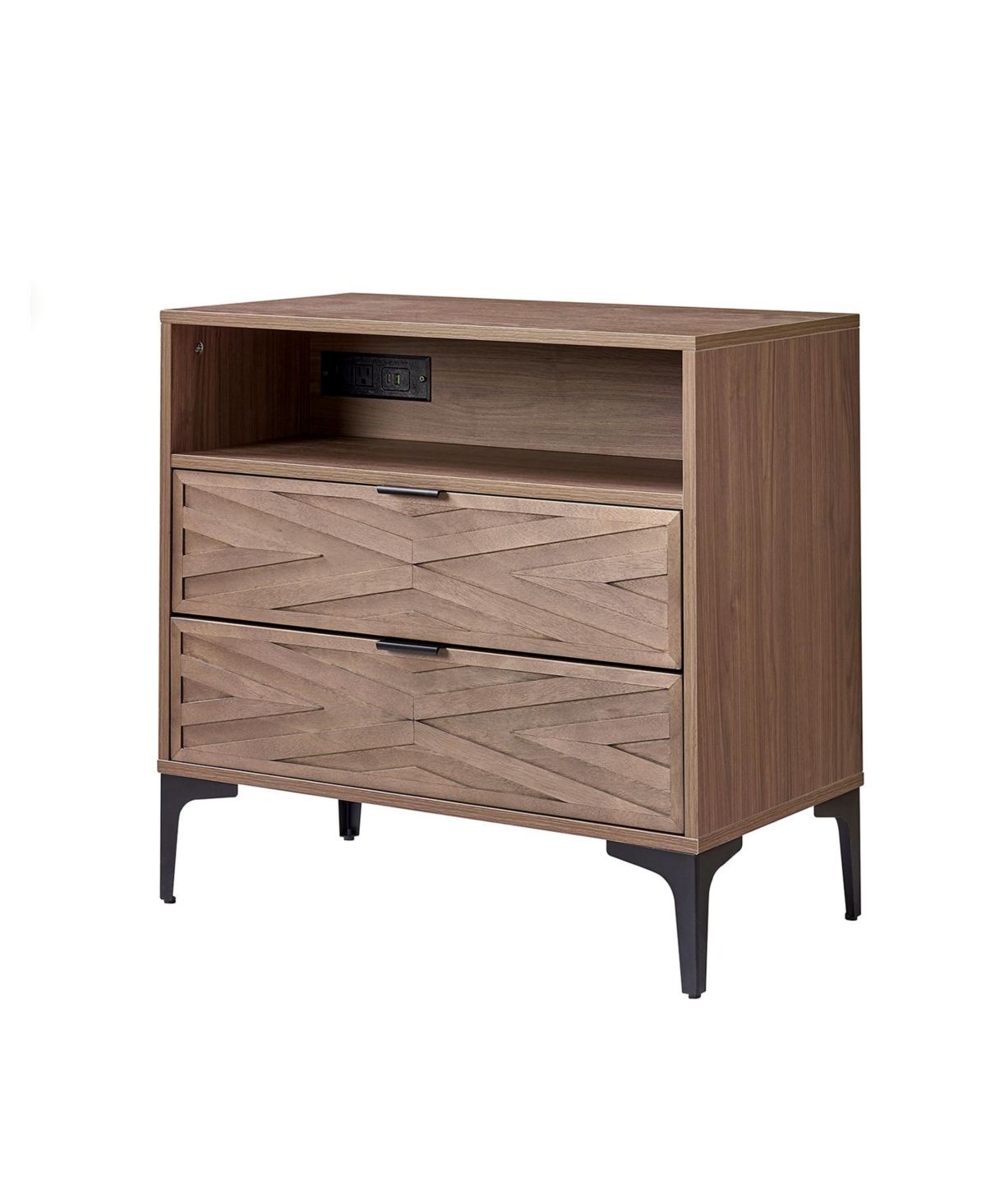 Click here for Auguste 2-Drawer Nightstand with Charging Port - W... prices