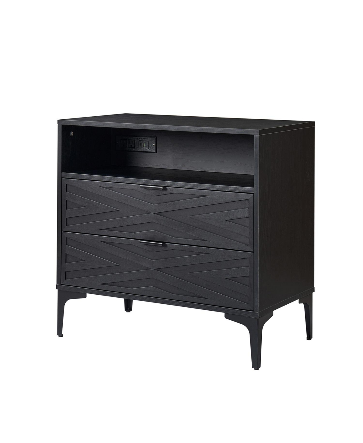 Click here for Auguste 2-Drawer Nightstand with Charging Port - B... prices