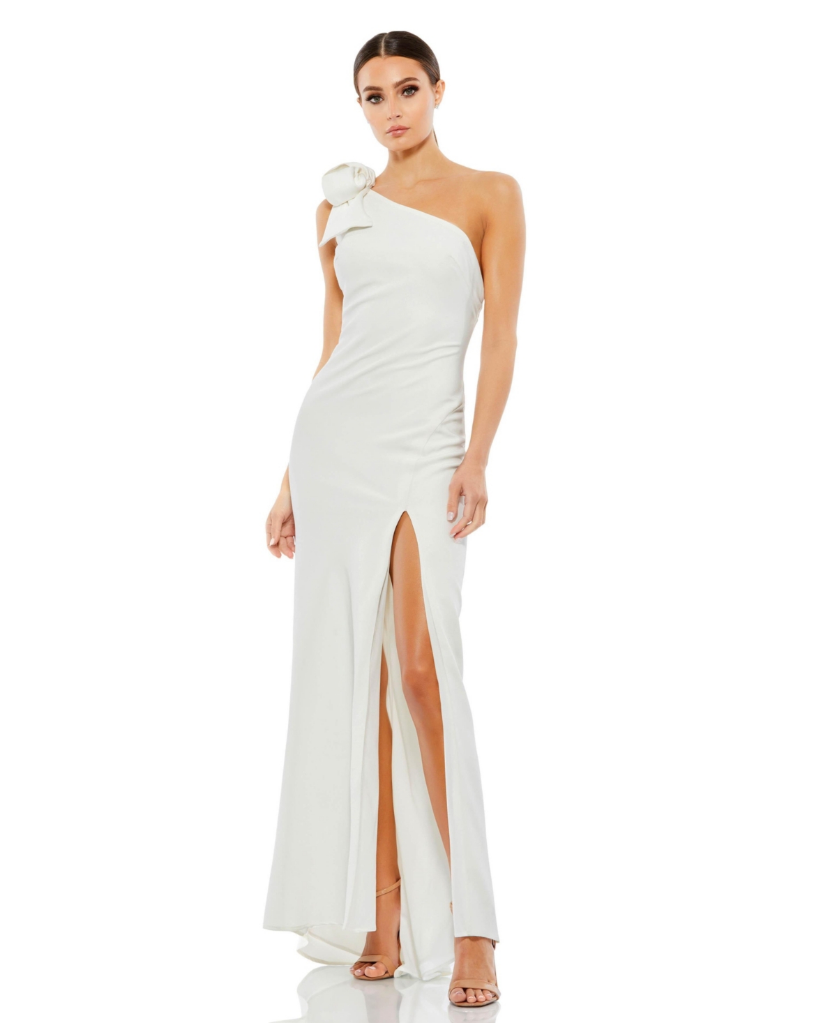 Click here for Mac Duggal Womens Bow One Shoulder Evening Gown -... prices