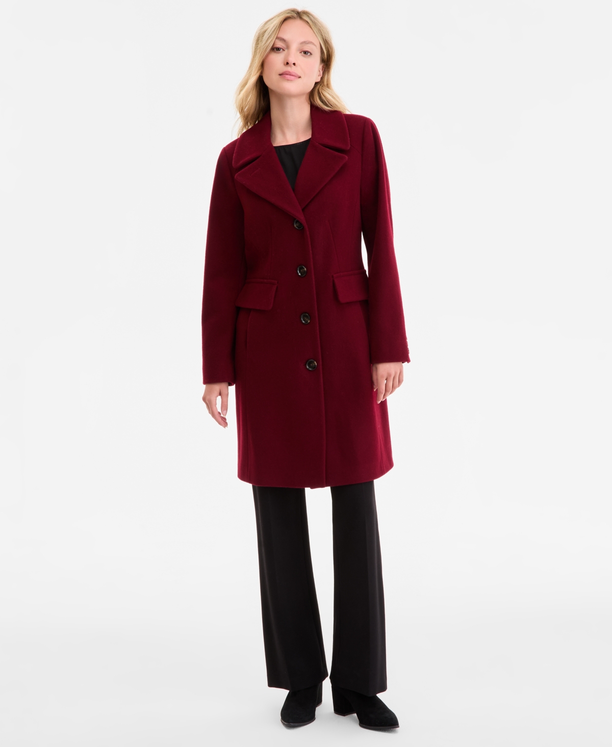Click here for Anne Klein Womens Single-Breasted Walker Coat  Exc... prices