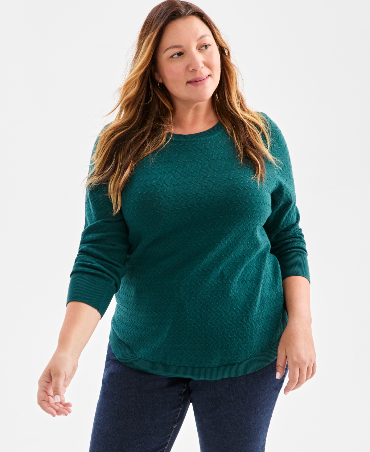 Click here for Style & Co Plus Size Solid Crewneck Sweater  Macys... prices