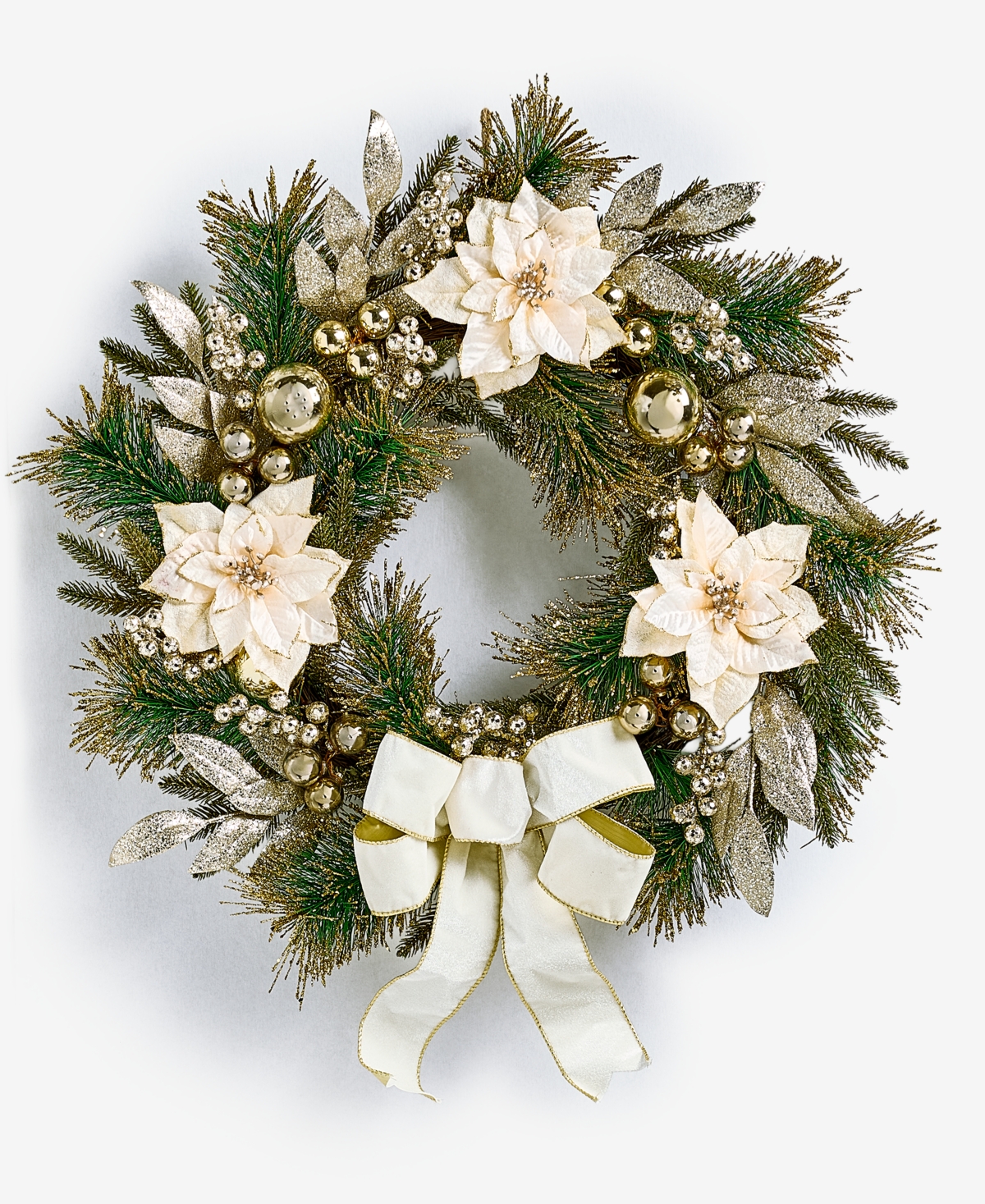 Click here for Holiday Lane Opulence Floral And Bow Wreath  Macys... prices