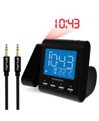 Magnasonic Projection Alarm Clock with AM/FM Radio, Battery Backup ...