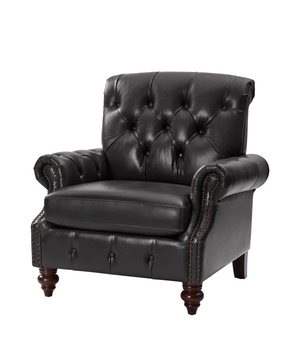 Click here for Traditional Vivian Genuine Leather Armchair with B... prices