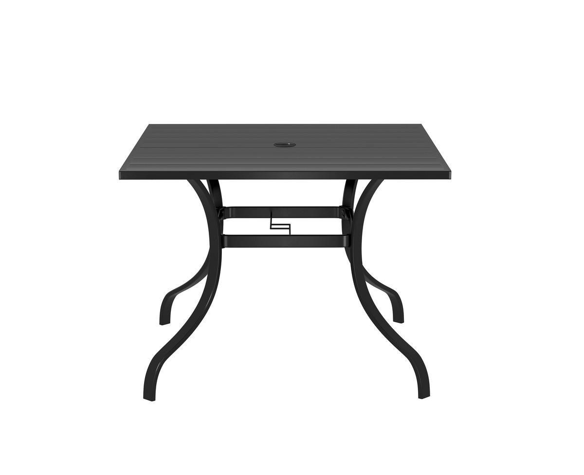 Click here for Casainc Square Outdoor Restaurant Steel Table - Bl... prices
