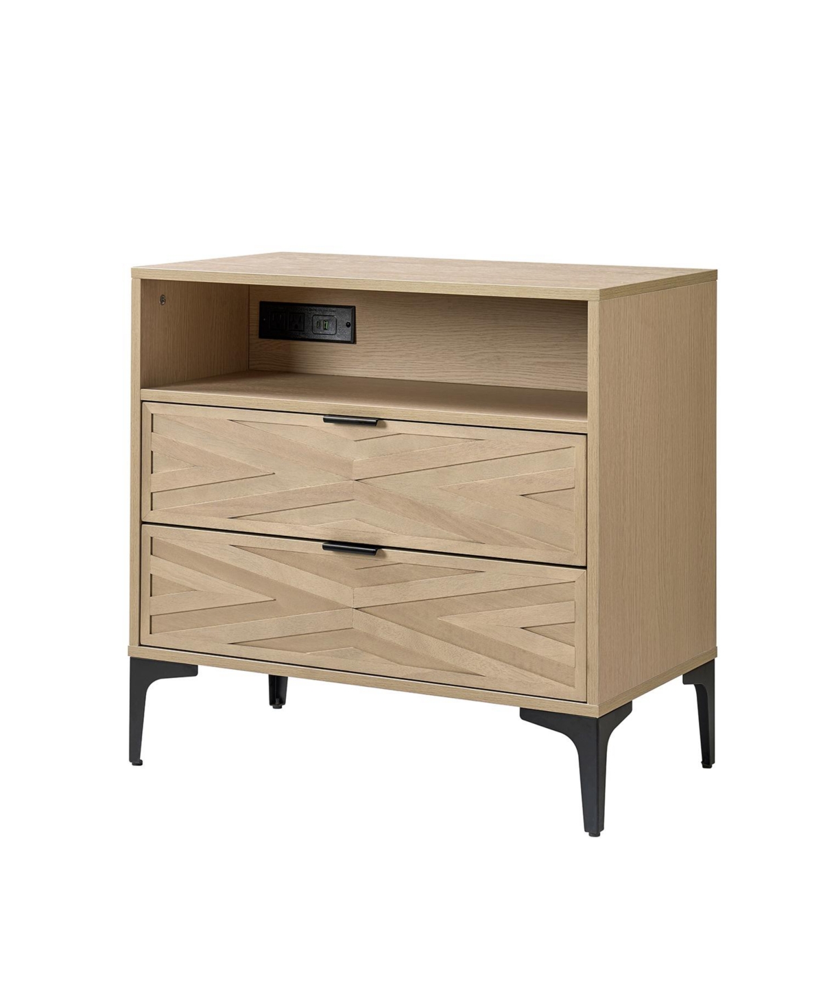 Click here for Auguste 2-Drawer Nightstand with Charging Port - O... prices