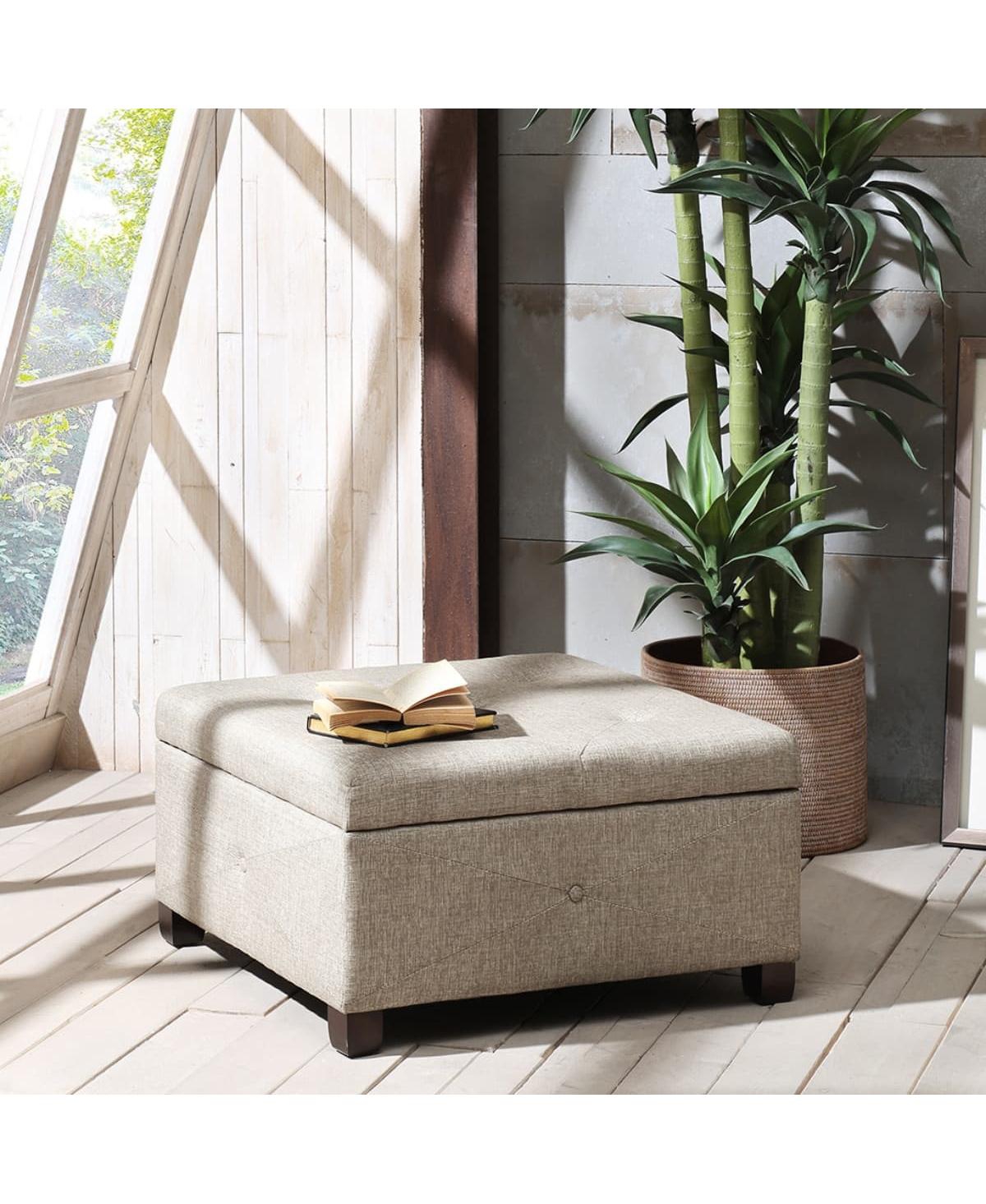 Click here for Square Upholstered Storage Ottoman with Button Tuf... prices