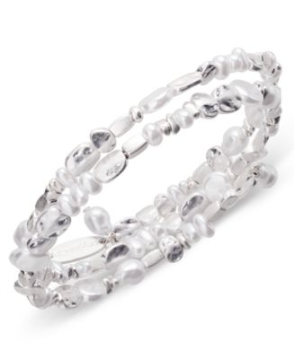 Style & Co Imitation Pearl Beaded Coil Bracelet, Exclusively at Macy's ...